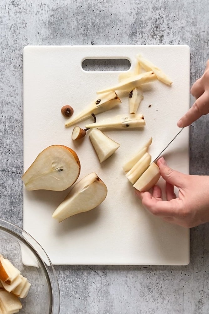 Simple One-Bowl Gluten Free Pear Crisp | Hot Pan Kitchen