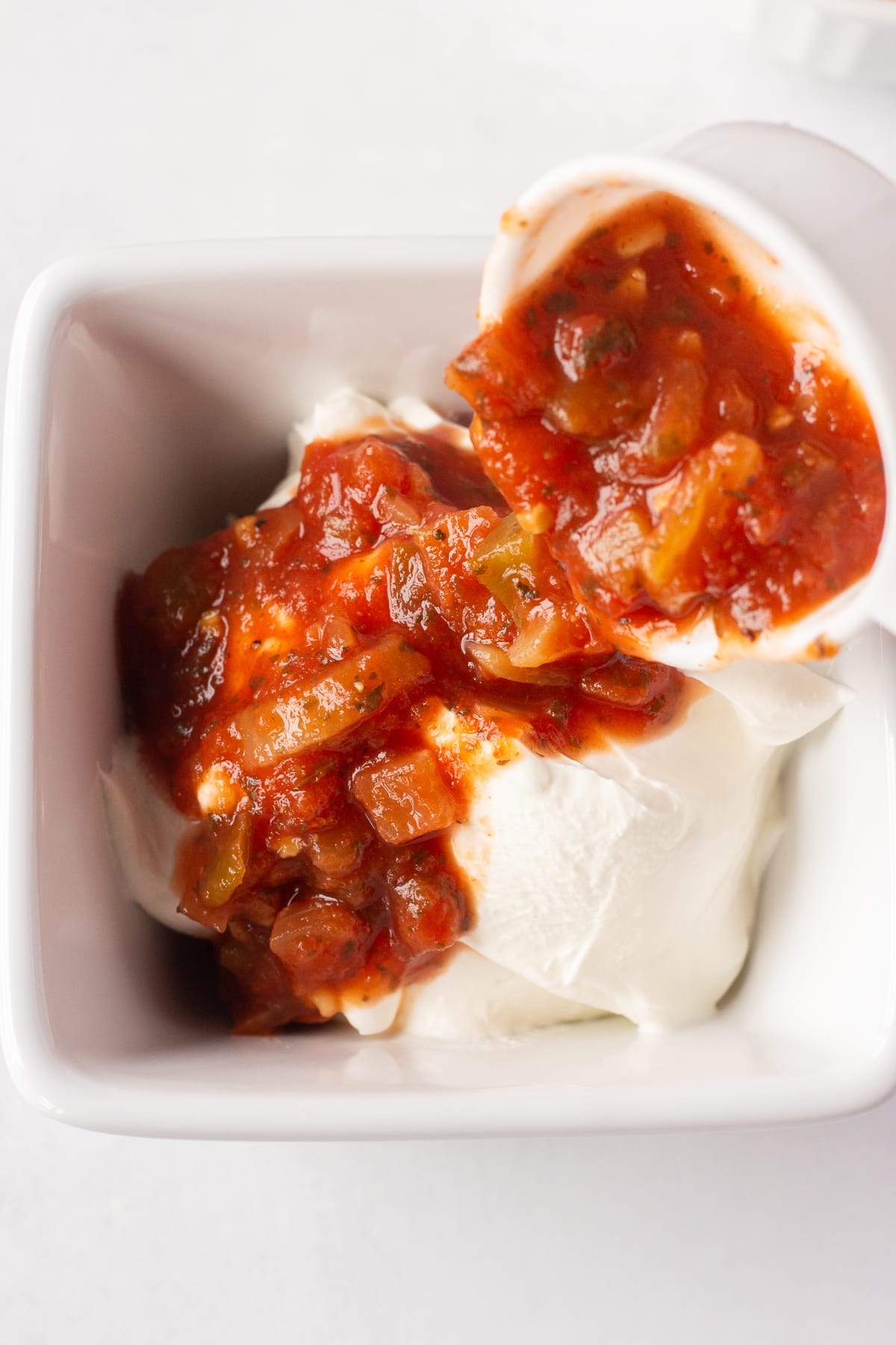 2 Ingredient Salsa Sour Cream Dip | Hot Pan Kitchen