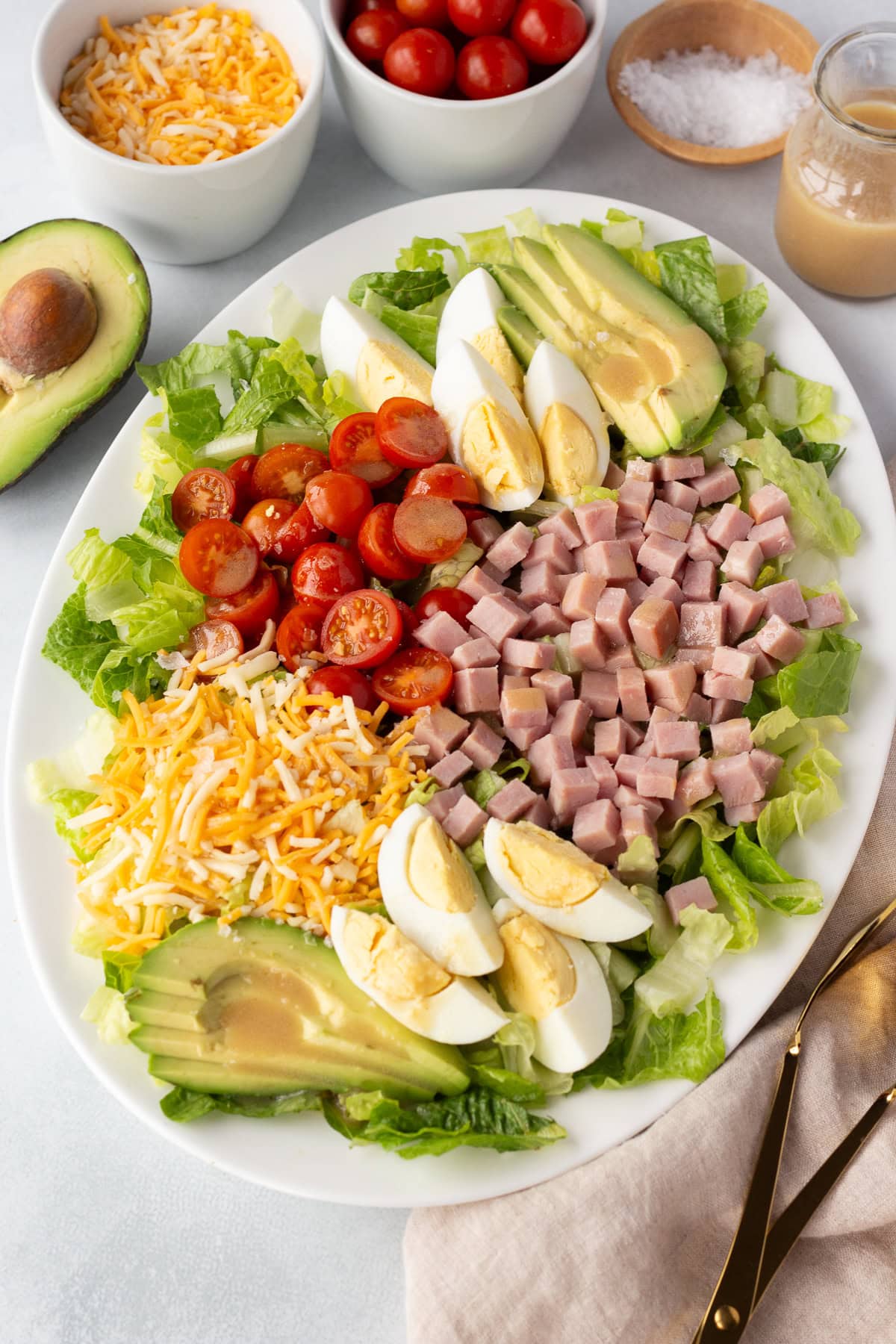 Easy Cobb Salad with Ham and Cheese | Hot Pan Kitchen | Recipes for On ...